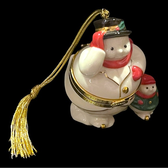 Lenox | Holiday | Lenox China Treasures Porcelain Skating Snowman Child ...